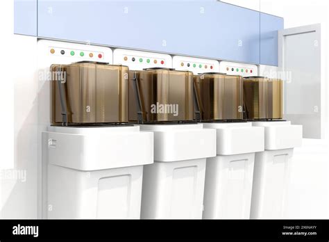 Closeup View Of Semiconduct Wafer Cleaning Etching System In Fab Cleanroom Generic Design 3d
