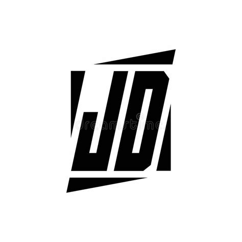 Logotipo Jd Letra Slash Monograma Con Plantilla De Diseño De Logotipo