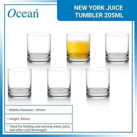 Ocean Glassware New York Juice Tumbler 205ml 7 14oz Set Of 6 Lazada Ph