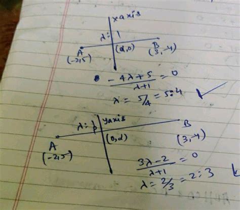 B In What Ratio Do The Coordinate Axes Divide The Line Segment