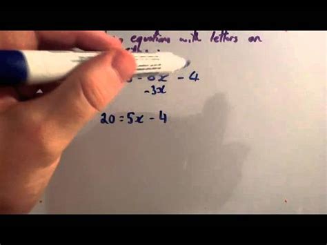 Corbett Maths Solving Double Sided Equations