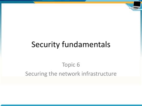 Security Fundamentals