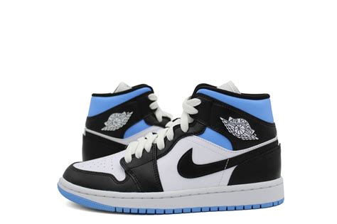 W Nike Air Jordan 1 Mid White Black University Blue BQ6472 102 Sizes