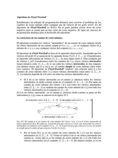 Algoritmo De Floyd Pdf Pdf Algoritmos Matemáticas Aplicadas