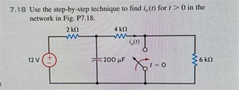 solved 7 18 use the step by step technique to find io t for