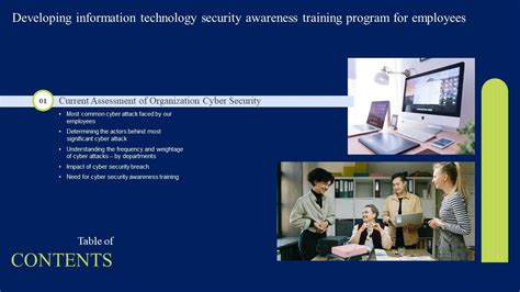 table of contents developing information technology security awareness