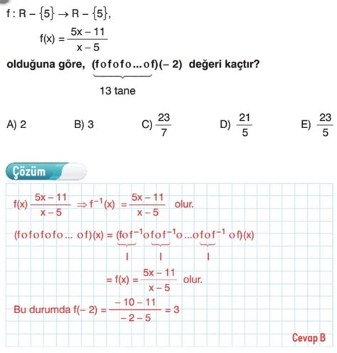 Sınıf Ters Fonksiyon Konu Anlatımı Çözümlü Sorular Grafikleri