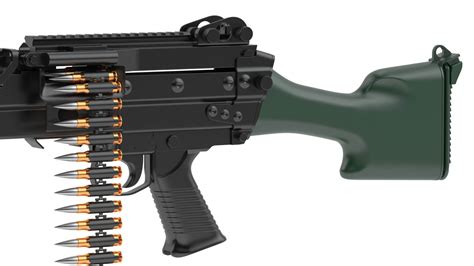 Mk 48 Machine Gun 3d Model By Frezzy