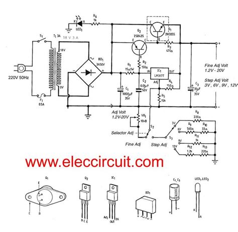 Lm317 With Pass Transistor Circuit Regulators