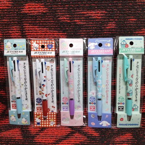 ジェットストリーム サンリオ 3色ボールペン ハローキティ キキララ ハンギョドン ポチャッコ シナモロール 5本セット｜paypayフリマ