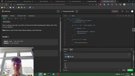 Move Zeroes Day 6 Leetcode Challenge Youtube