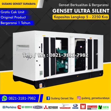 Jual Genset Silent Perkins 30 Kva Generator Stamford Genset 30 Kva