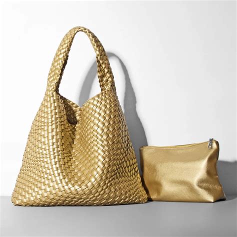 Golden Hobos 여성용 핸드백 및 지갑 부드러운 비건 가죽 디자이너 숄더백 대용량 토트백 Aliexpress