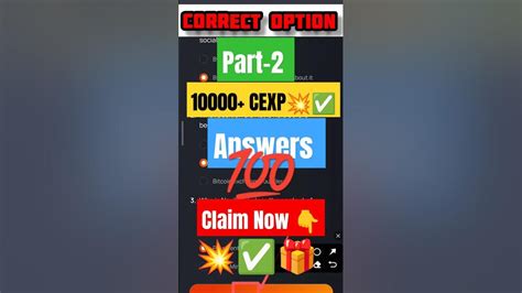 💥win 10000 Cexp In Todays Quiz Cexio Quiz Nayib Bikeles 2 Viral