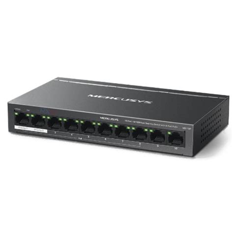 Mercusys MS110P 10-Port Best Switch 8-Port PoE+ | RxTx