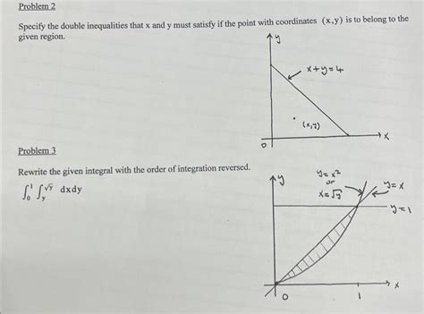 Solved Specify The Double Inequalities That X And Y Must