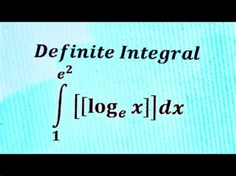 Definite Integral Of Greatest Integer Function Part YouTube