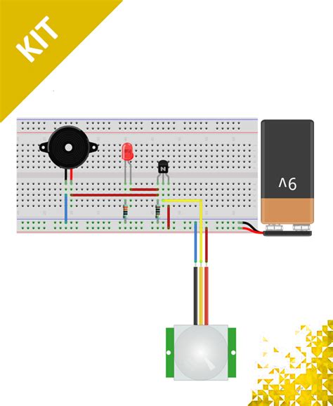 Alarm System Using Pir Sensor And Buzzer دائرة مشروع انذار باستخدام