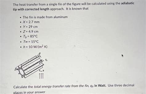 Solved The Heat Transfer From A Single Fin Of The Figure