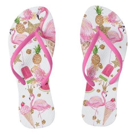 Funky Flamingo Flip Flops For The Flamingo Lover Zazzle