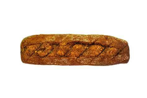 마늘 호밀 빵 흰색 배경에 고립 된 마늘과 라이 바게트 상단 보기 향기로운 마늘 충전재를 곁들인 구운 식품 0명에 대한 스톡