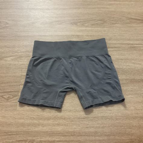 Gymshark Vital Seamless Shorts In Grey And Black Depop