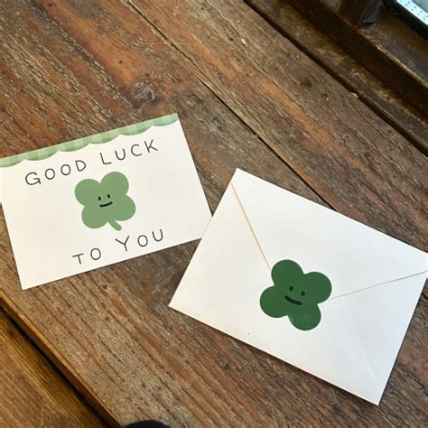 네잎클로버 행운 엽서 편지지🍀굿럭투유💌 아이디어스