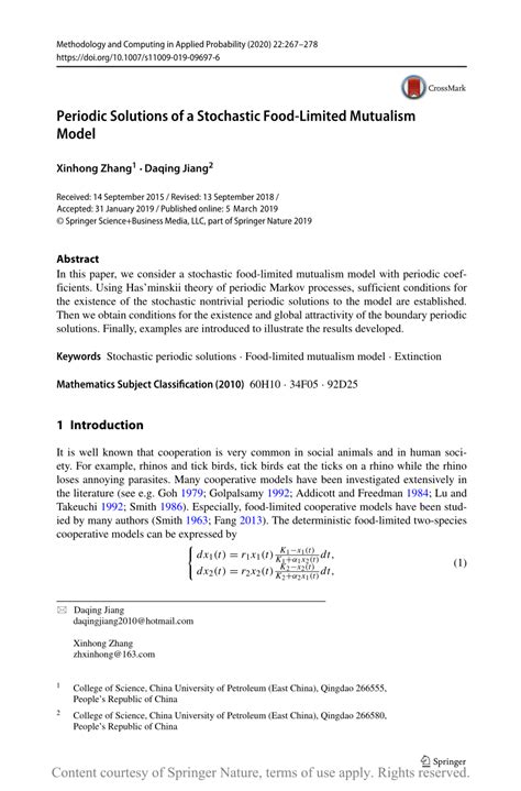 Periodic Solutions Of A Stochastic Food Limited Mutualism Model