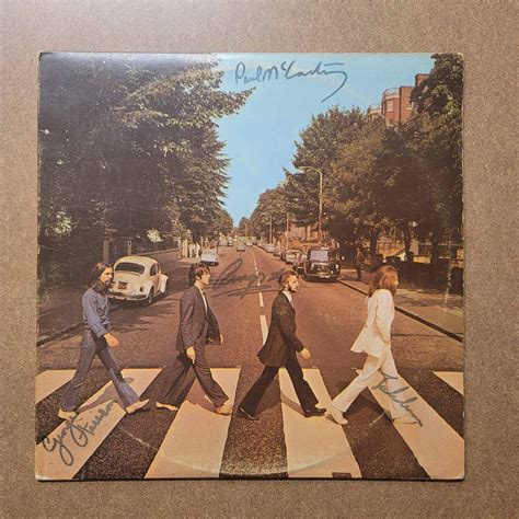 Beatles Autographed Abbey Road Album Signed By All 4 Rare One