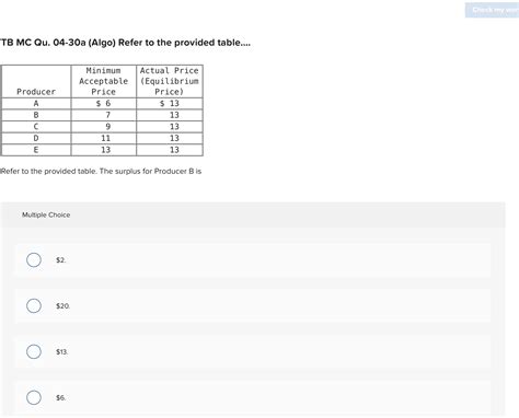 Solved Tb Mc Qu 04 30a Algo ﻿refer To The Provided