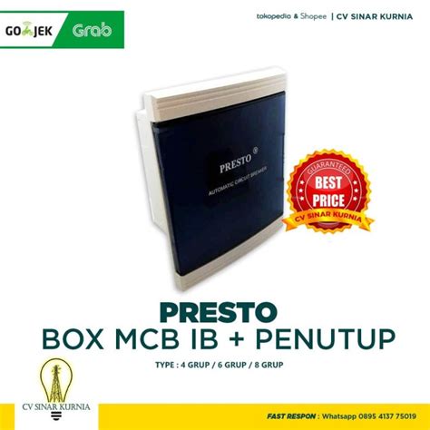 Jual Box Mcb 4 Grup Ib Tutup Merk Presto Original Asli Shopee Indonesia