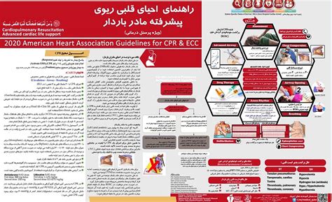 پوستر احیای قلبی ریوی مادر باردار بر اساس گایدلاین Aha 2020 پوستر Cpr
