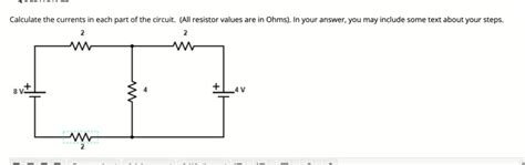 Solved Calculate The Currents In Each Part Of The Circuit Chegg