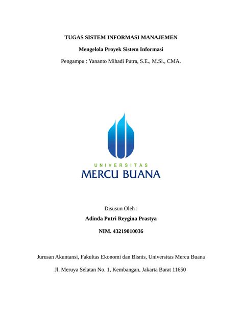 PDF MENGELOLA PROYEK SISTEM INFORMASI
