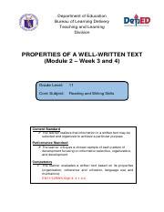 RWS Module 2 Week 3 4 Q3 Pdf Department Of Education Bureau Of
