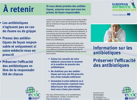 Information sur les antibiotiques Préserver lefficacité des