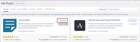 Install Wordpress Plugins Elementor