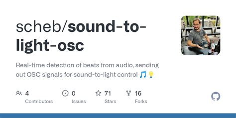 Github Scheb Sound To Light Osc Real Time Detection Of Beats From Audio Sending Out Osc