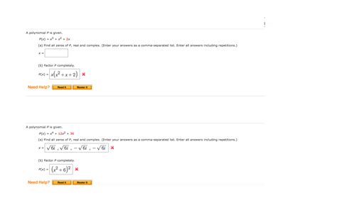 Solved A Polynomial P Is Given P X X3 X2 2x A Find