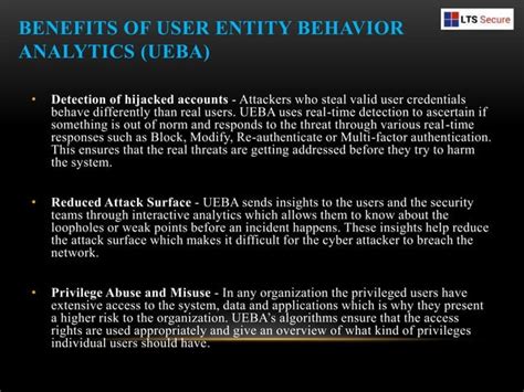 Lts Secure User Entity Behavior Analytics Ueba Boon To Cyber Security Ppt