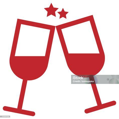 Red Icon With A Celebratory Toast Stock Illustration Download Image