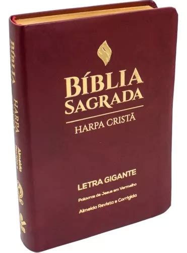Bíblia Sagrada Letra Gigante Edição Letras Vermelhas E Harpa