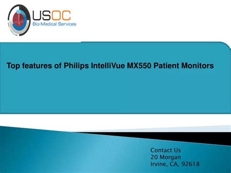 Ppt Top Features Of Philips Intellivue Mx550 Patient Monitors