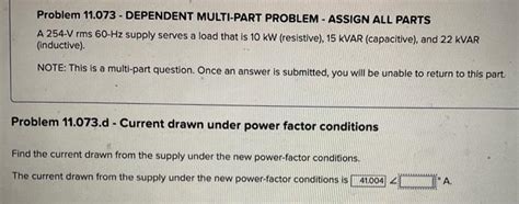Problem 11073 Dependent Multi Part Problem