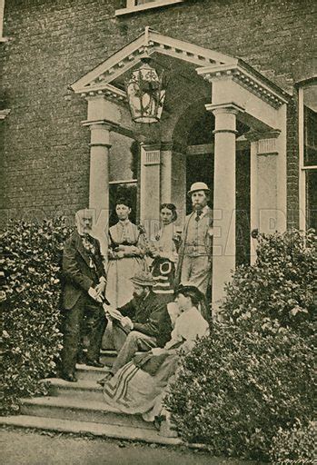 A Dickens Portrait Group In The Porch Of Gads Hill Place Stock Image