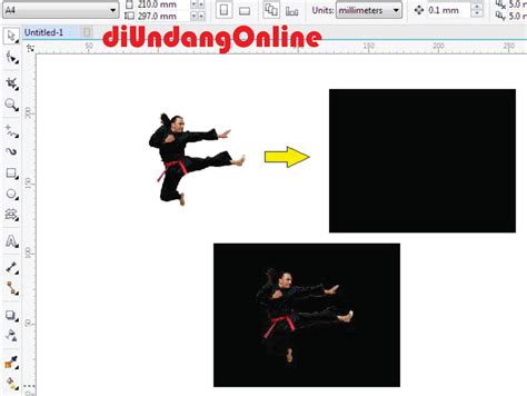 cara membuat efek outer glow pada gambar dan tulisan di coreldraw x7