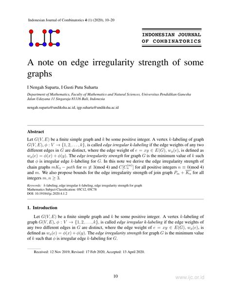 Pdf A Note On Edge Irregularity Strength Of Some Graphs