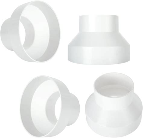 Akolafe 2pcs 150mm To 100mm Reducer Ducting Reducer 6 To 4 Inch Duct