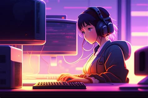 premium photo programming on computer generated ai