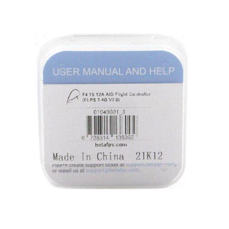 Betafpv Elrs F4 1 2s 12a Aio Brushless Flight Control Icm2689 F411 Bl